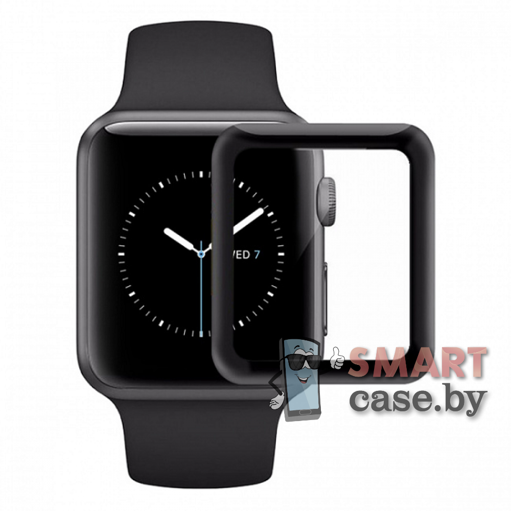 Купить защитное стекло для Apple Watch 42/44 мм 1/2/3 Series полная ...